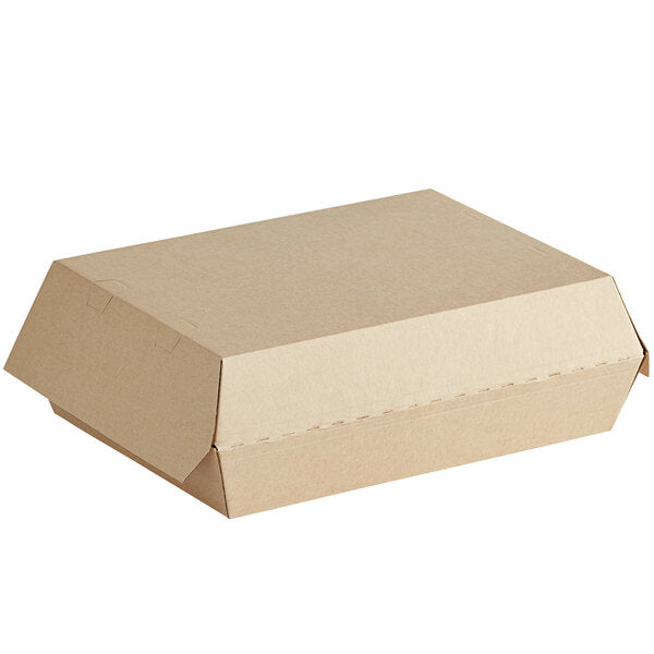 Hinged Corrugated Kraft Food Box (200pcs) | Recyclable | Take-Out ...