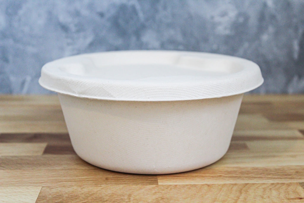 Lid for Bagasse Round Bowl (1500ml) (300pcs) | Spill-Proof — Element ...